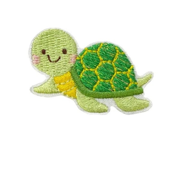 Green Sea Turtle - Iron on Embroidered Patch - Etsy