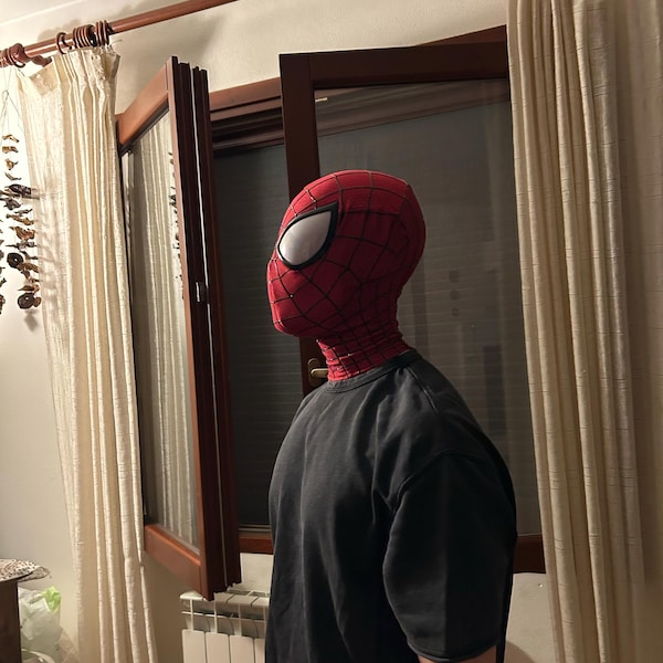 Black Spiderman Mask,tobey Maguire Spiderman Mask With Faceshell Lenses ...