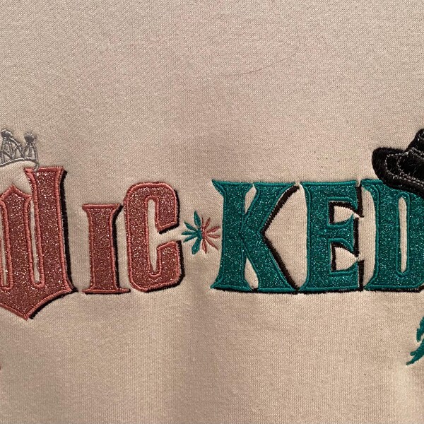 Embroidery Pink Goes Good With Green Glitter PNG DST PES Digital File ...