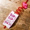 Printable Sip Sip Hooray Valentine - Silly Straw Valentine Card Instant ...
