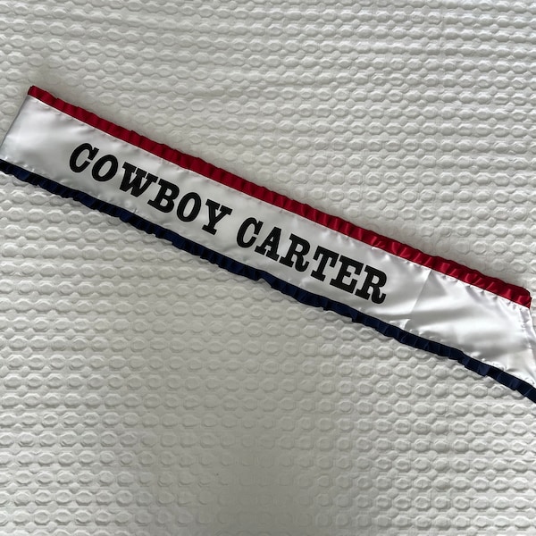BEYONCE INSPIRED SASH | Cowboy Carter Personalised Bespoke Ribbon ...