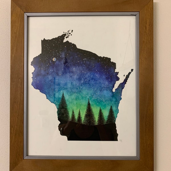 Wisconsin State Outline Decal Sticker in Blue - Etsy