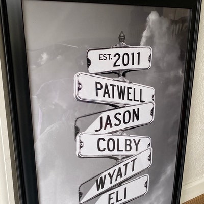 Printable Street Signs Digital Photo Art, Personalized JPG File You ...