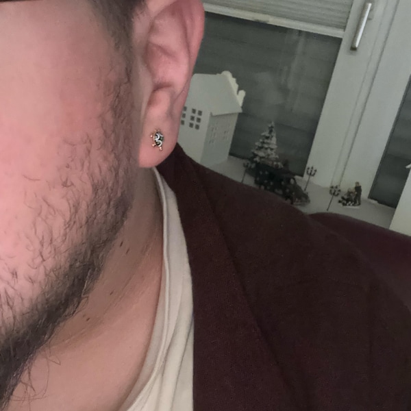 Robin Bird Ear Climbers. Sterling Silver and Orange Enamel. Just 1 Ear ...