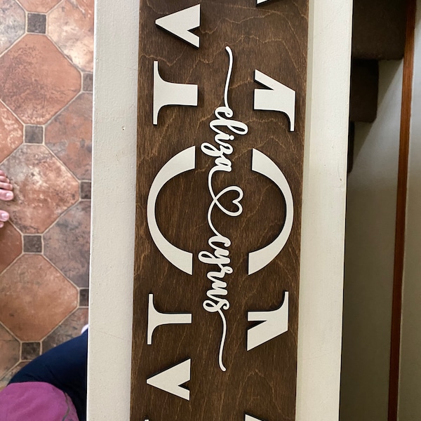3D Personalized Mom Sign With Children Name| Personalized Mother's Day ...