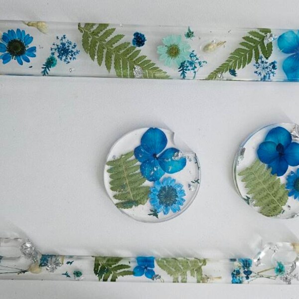 Blue Floral Picture Frame - Etsy