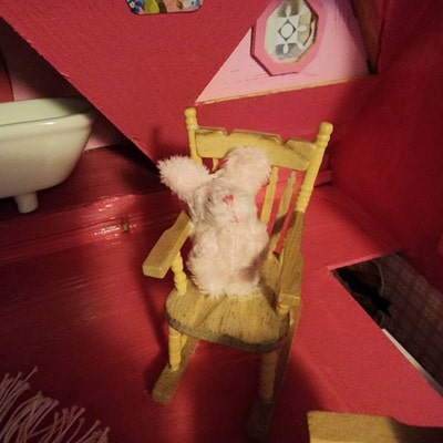 Round Beaded Mirror Natural Wood Macy Mae 1:12 Scale Miniature ...