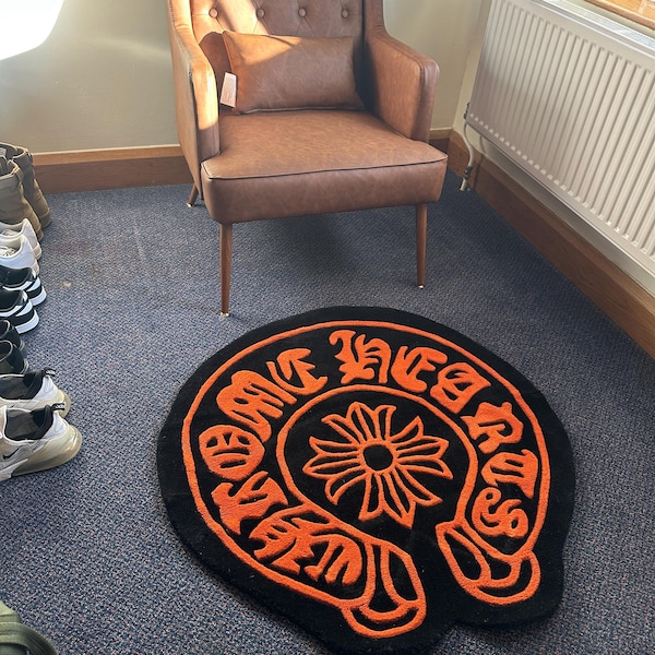 Yallow and Blue Rugs Rainbow Ripple Hand Tufted Round Area Rug for ...