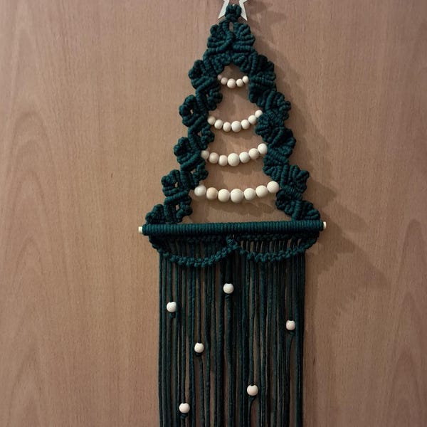 Macrame Christmas Tree Tutorial, Boho Xmas Tree Pattern, Winter Style ...