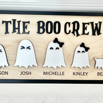 Halloween Ghost Family Sign SVG, Cute Ghosts Svg, Halloween Sign Svg ...