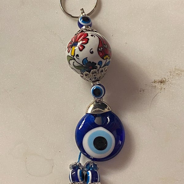 Evil Eye Wall Hanging,gilded Evil Eye Bead,evil Eye Wall Decor,perfect ...