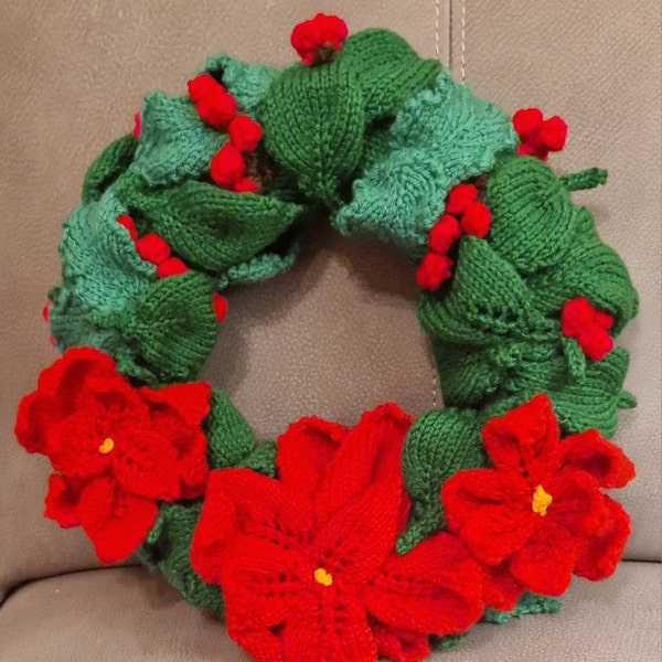 Pine Cone Christmas Wreath Knitting Pattern - Etsy UK