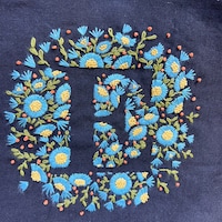 Floral Letter m Hand Embroidery Pattern / Digital - Etsy Australia