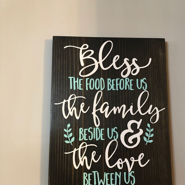 Bless the Food Before Us Wood Sign I Prayer Sign I Dining Room Decor I ...