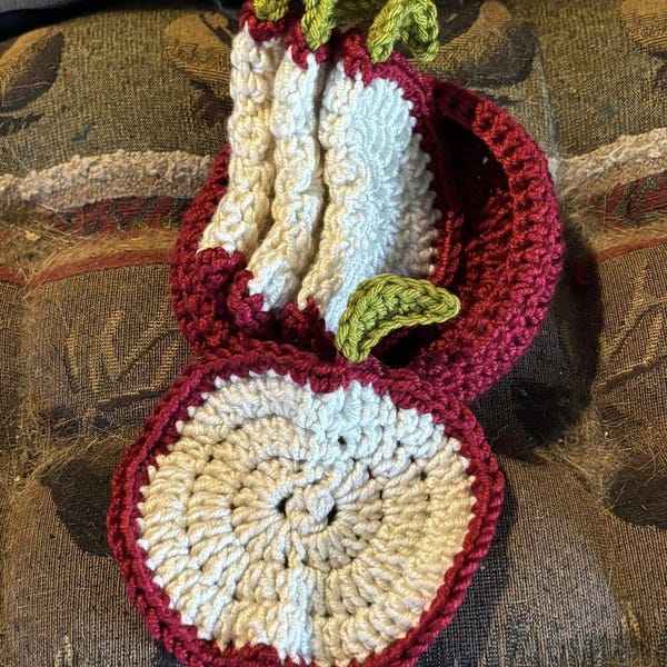 Fruit Slices Coaster Crochet Pattern Bundle, 7-in-1, Apple, Citrus ...