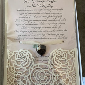 Personalized Something Blue Gift for Daughter on Wedding Day, Bride ...