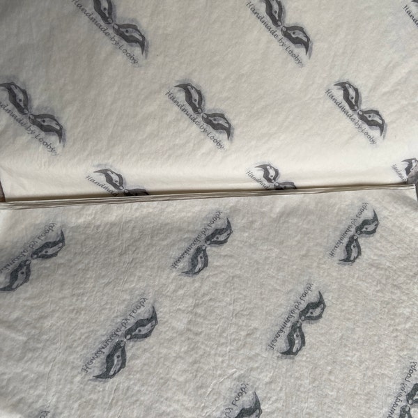 Custom Printed Tissue Wrapping Paper, Your Logo, Name and Message ...