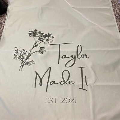 Custom Table Runner Full Color Printing With YOUR Logo and Text Fast ...