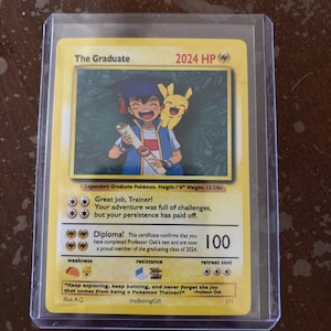 Pikachu Graduation Card Class of 2023 Handmade Pokemon Gift for Him - Etsy