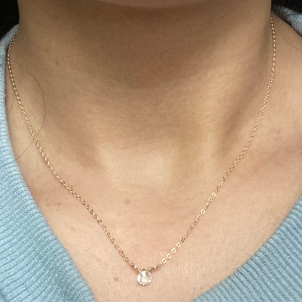 Ultra TINY Gemstone Necklace, Necklaces for Women, Birthday Gift ...