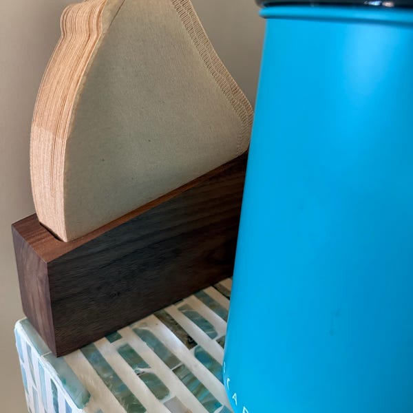 Solid Wood Coffee Filter, Dust Filter Case, V60 Filter Case, Black ...