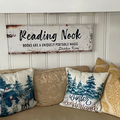 Reading Corner Sign, Kid Room Decor, Library Decor, Book Lover Sign ...