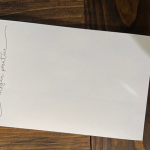 Personalized Script Notepad, Simple and Elegant Notepad, Personalized ...