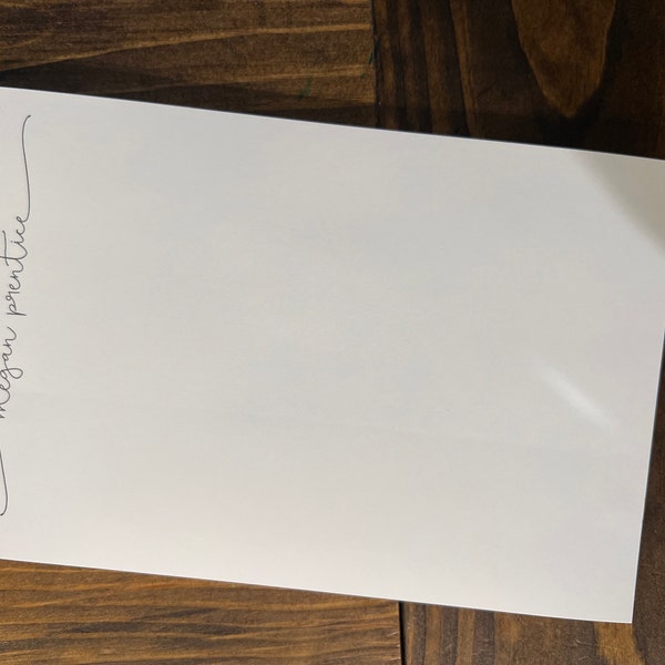 Personalized Script Notepad, Simple and Elegant Notepad, Personalized ...