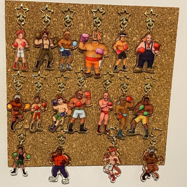 Catboy Glass Joe & Great Tiger - Punch-out!! Acrylic Charms - Etsy