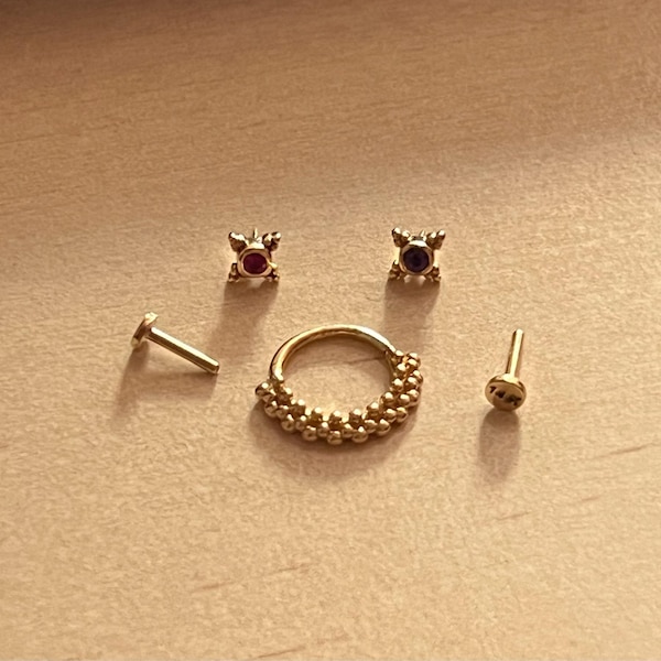 14K Solid Gold Tiny Charms, Small Dainty Charms, Gold Small Figures ...
