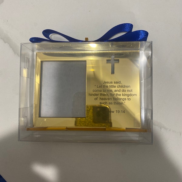Baptism Favor Photo Frame - First Holy Communion Favors, Personalized ...