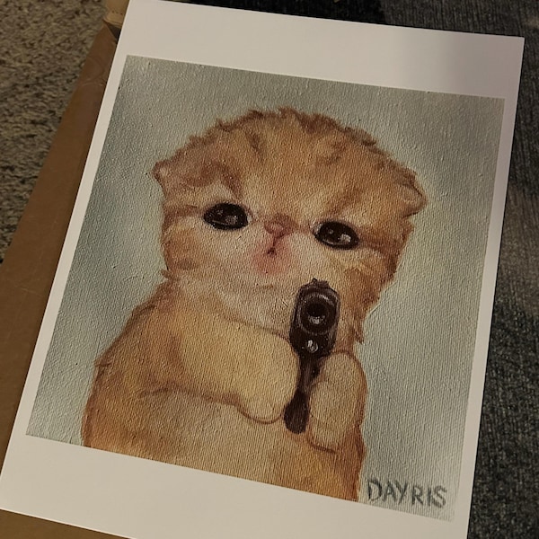 Angry Kitty- Print - Etsy