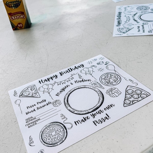 Customizable Art Party Birthday Printable Coloring Page, Art Party ...