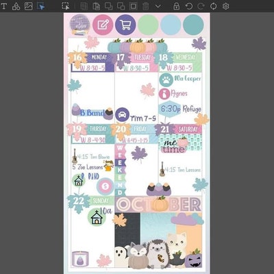 DIY Mini Calendar Digital Stickers Kit Goodnotes iPad and - Etsy