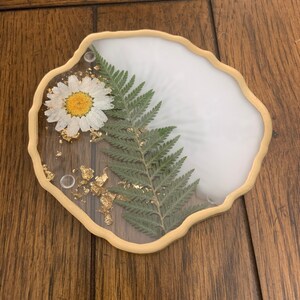 Floral Coaster Coasters Drink Coaster Pressed Flower Coaster Agate ...