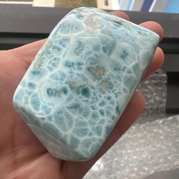 Set of 4 | 75g Translucent Larimar Crystal, High Quality Larimar Stone ...