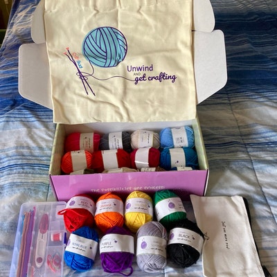 DIY Mini Crochet Kit beginner's Crochet Kit for All Ages Includes Yarn ...
