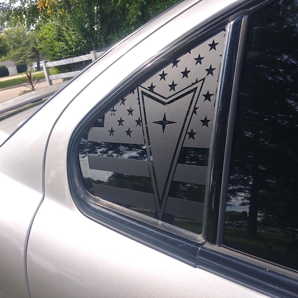 Fits Pontiac G8/chevy SS - Rear Quarter Windows - USA Flag Vinyl Decals ...