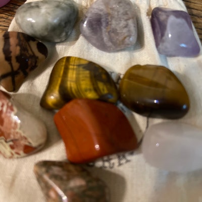 Mixed Bag of Tumbled Stone Crystals Tumble Stone Gem Big Bag Bulk ...