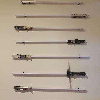 5 X Horizontal Lightsaber Wall Mount, Galaxy's Edge Lightsaber Mount - Etsy