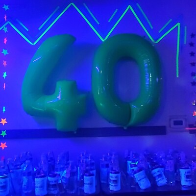 Giant Neon Number Balloon Florescent Numbers Extra Bright Number ...