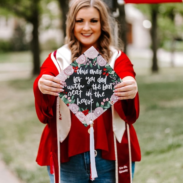 Hand Painted Grad Cap Toppers | Fully Custom - Etsy