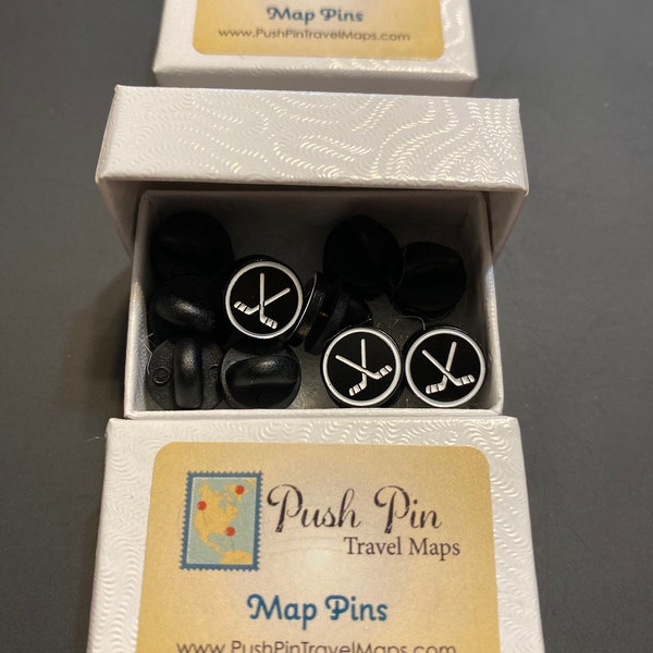 Hockey Puck Pins - Specialty Hockey Puck Pins - Memo Board Pins ...