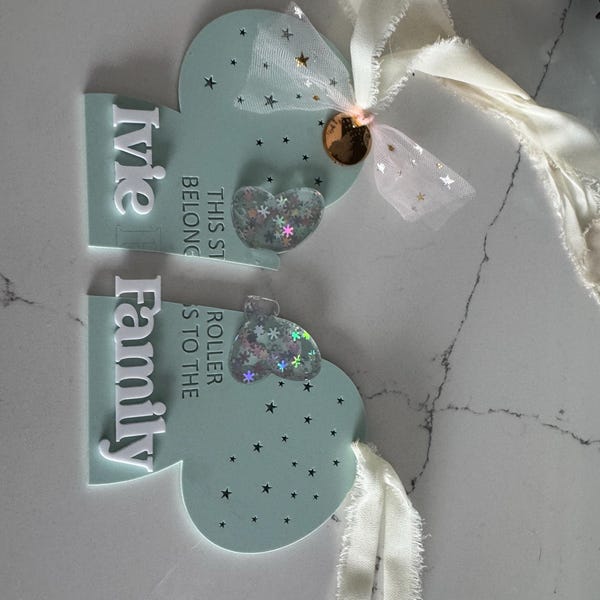 ORIGINAL Design- Floral Dust Modern Acrylic Sign / Tag - Etsy
