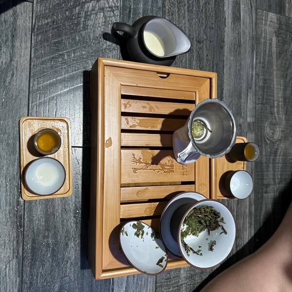 Travel Gong Fu Chinese Tea Set Bird Flower - Etsy