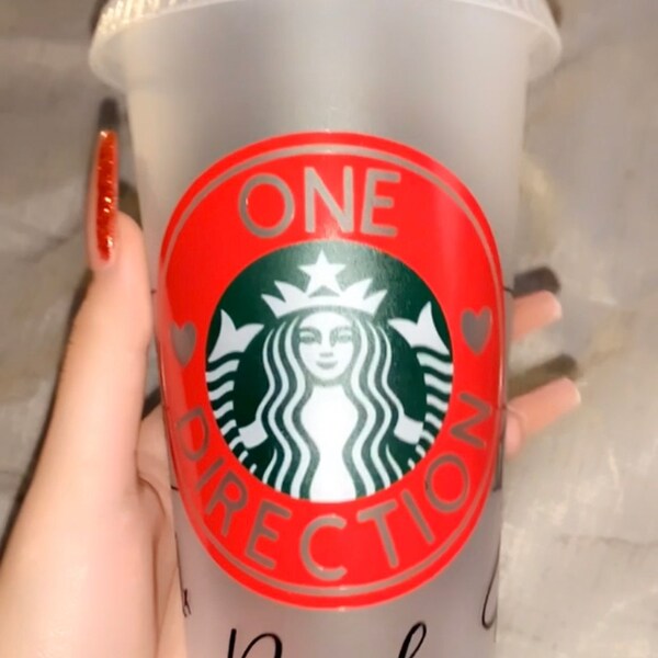 One Direction Inspired Starbucks Reusable Cold Cup - Etsy