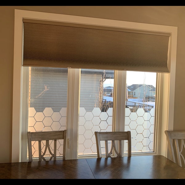 Honeycomb Frosted Window Film, Geometric Hexagon Film for Glass Door ...