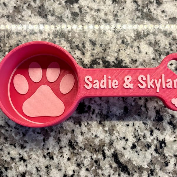 Personalized Dog Food Scoop, Pet Food Measuring Cup With Name, Kibble ...
