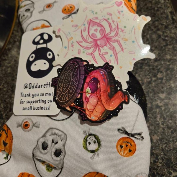 Sprinkle Spider Sticker - Kawaii Art - Pink Arachnid - Spooky and Cute ...