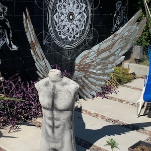 Large 43 Set of Galvanized Metal Angel Wings Pair Rustic - Etsy